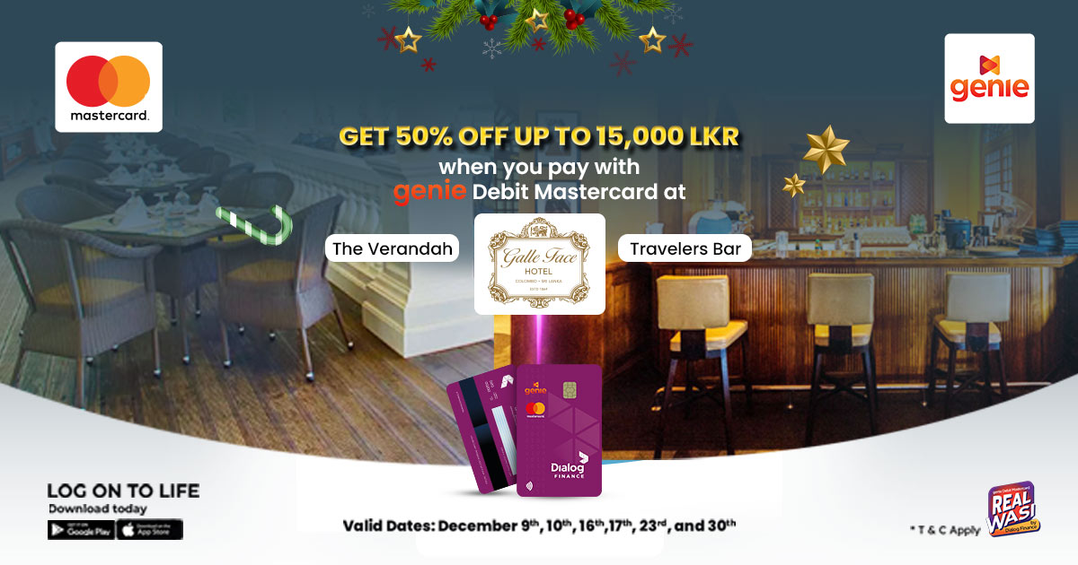 Yummy Half-Price Moments at Galle Face Hotel with genie Debit ...