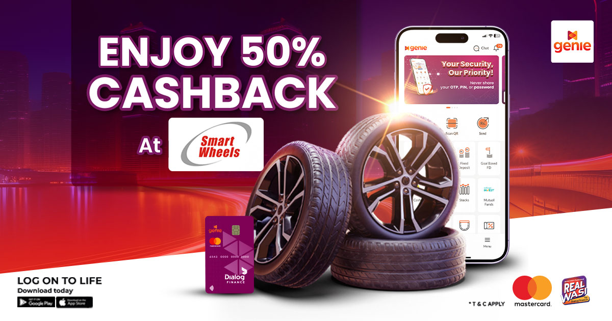 Enjoy 50% Cashback at Smartwheel | Promotions | Dialog genie