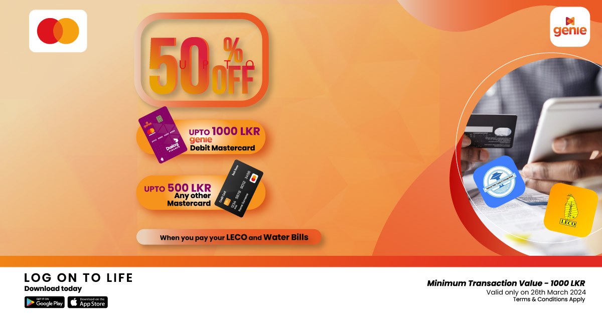 Pay Water & LECO bills of Rs.1000/- or more via genie and enjoy ...