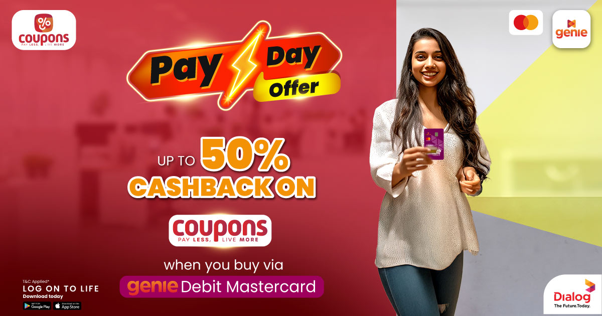 Pay Day offer with genie coupons | Promotions | Dialog genie