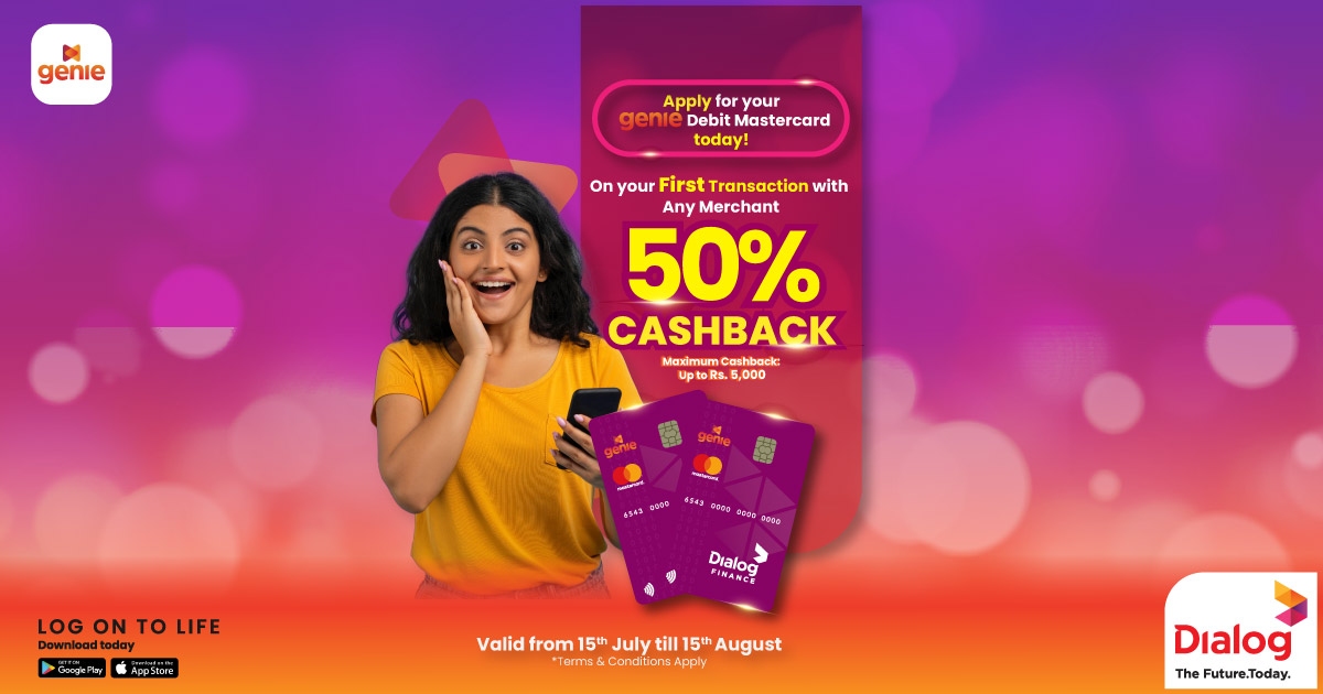 genie Debit Mastercard Welcome Offer | Promotions | Dialog genie