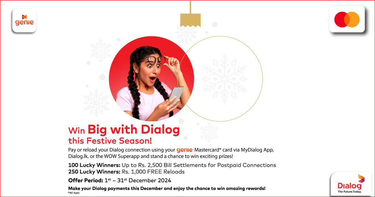 Pay or reload any Dialog connection payment between 1st to 31st ...