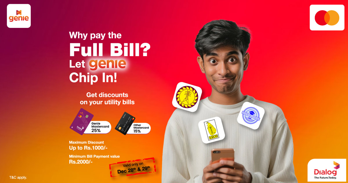 Pay via genie and get Up to 25% Discount on CEB & LECO, Water bill ...